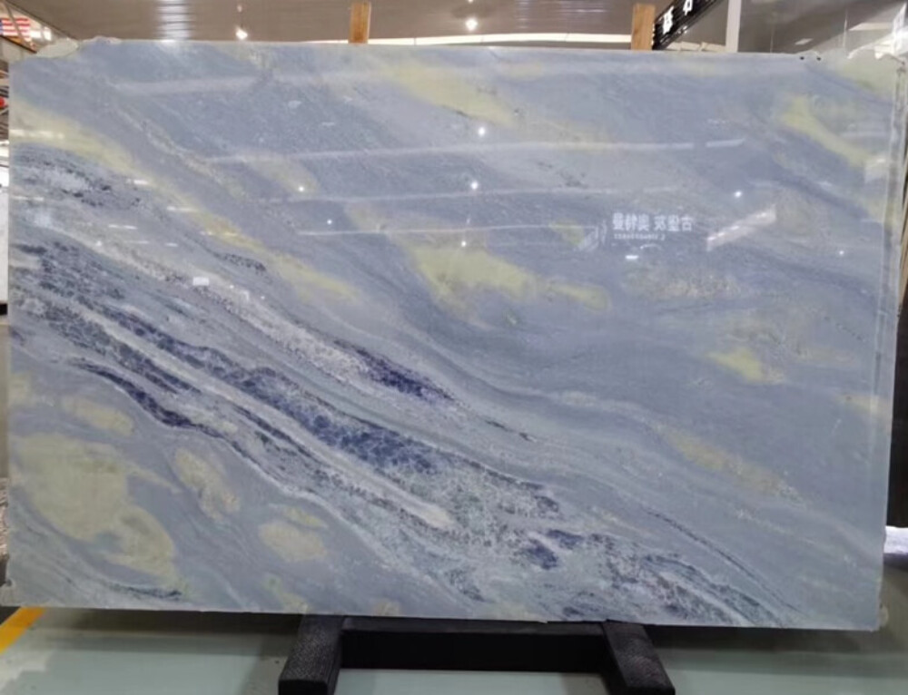 Blue Onyx Slabs – Translucent Stone for Countertops and Tiles