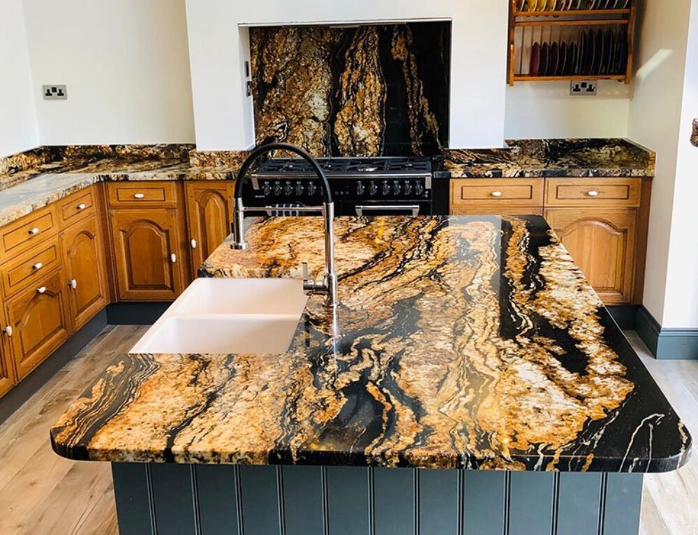 River Gold Granite Benchtops Slabs Tiles Price